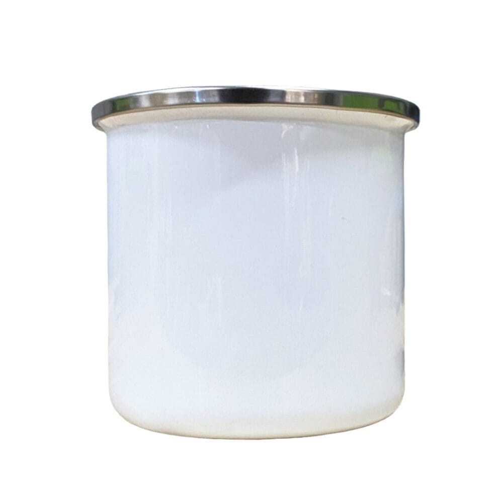 10oz Camp Mug with Silver Rim Enamel Sublimation Blank - Sublimation ...