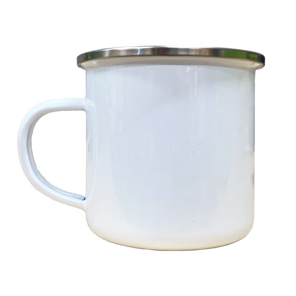 10oz Camp Mug with Silver Rim Enamel Sublimation Blank - Sublimation ...