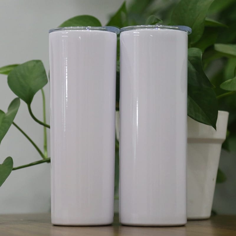 Sublimation Tumblers 20 Oz Skinny Straight stainless Steel Sublimation 