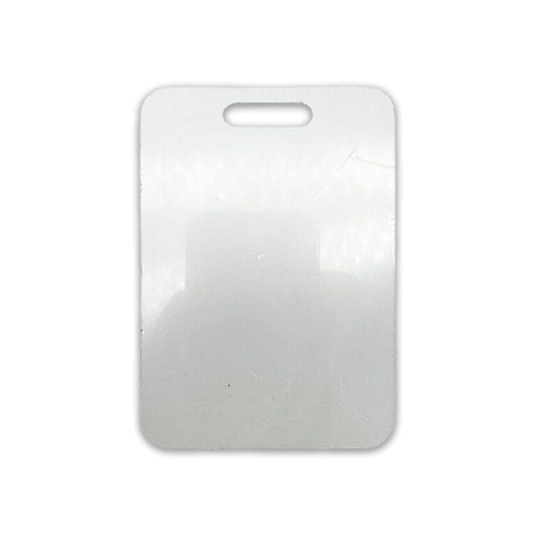 Aluminum Luggage Tag Gloss White Sublimation Blank - Sublimation Supplies