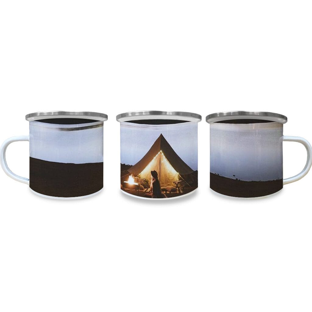 10oz Camp Mug with Silver Rim Enamel Sublimation Blank - Sublimation ...