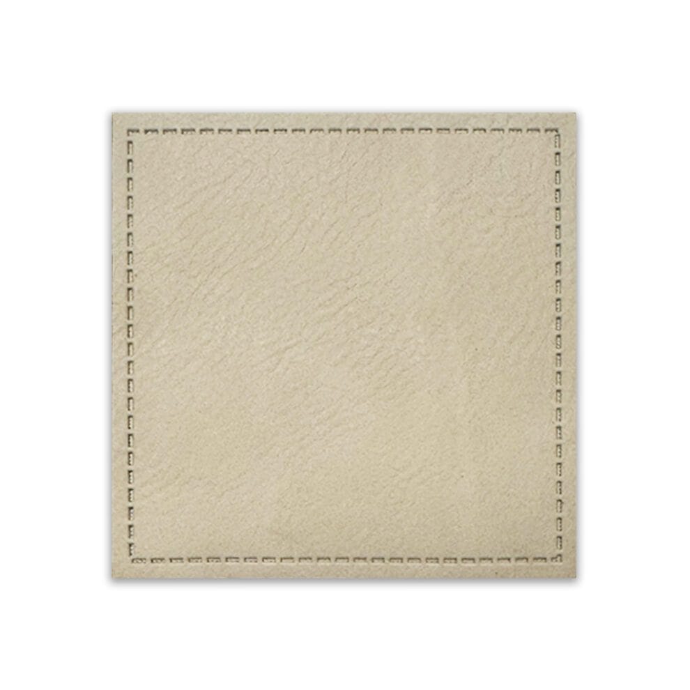 Square PU Leather Heat Transfer Patch Tan Set of 5 - Sublimation Supplies