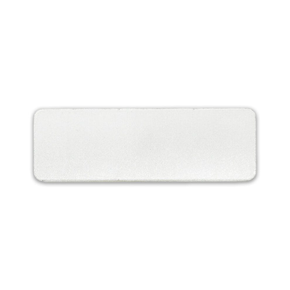 Name Badge Small Rectangle Gloss White Acrylic Sublimation Blank ...