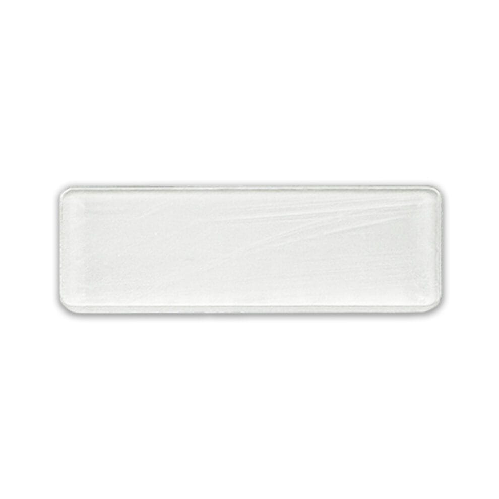 Acrylic Name Badge Rectangle Small Gloss White Sublimation Blank ...
