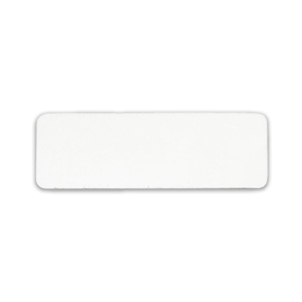 Aluminium Name Badge Small Rectangle Gloss White Sublimation Blank ...