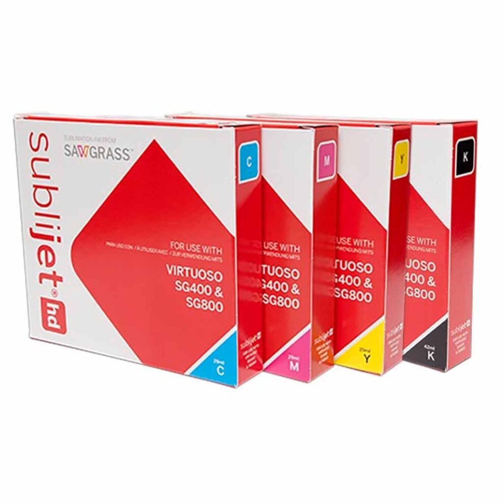 Sublijet HD Dye Sublimation Ink CMYK 4 Pack SG500 SG1000 Sawgrass ...
